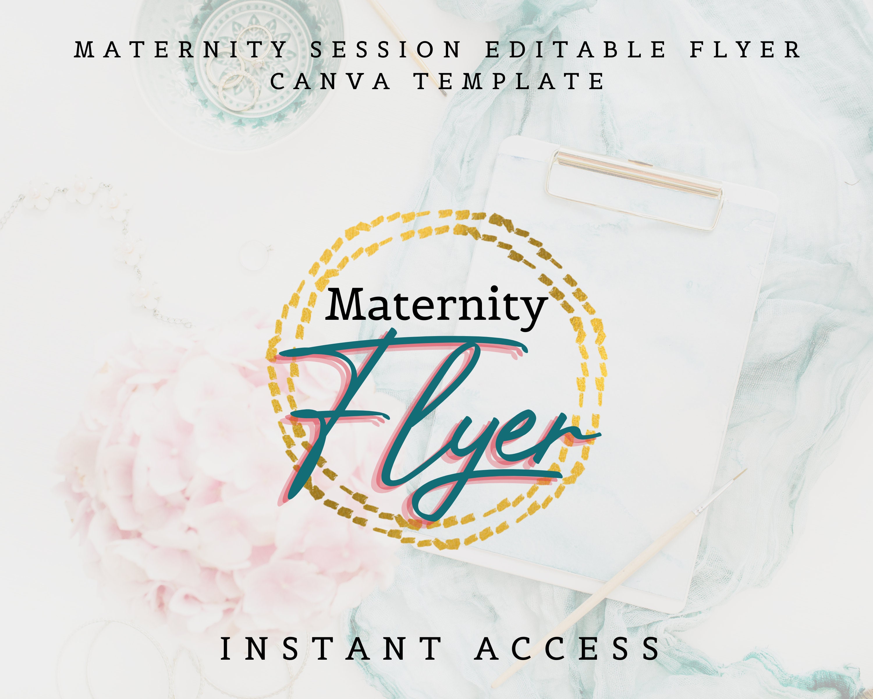 Elegant Maternity Session Flyer Template | Photography Template | Canva ...