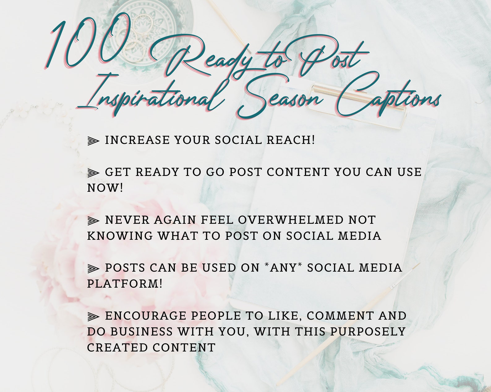 100 Inspirational Seasonal Quotes, Posts & Prompts Done for You! Spring ...