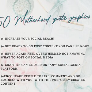 50 Motherhood Quotes Social Media Graphics. Perfect for New Moms ...