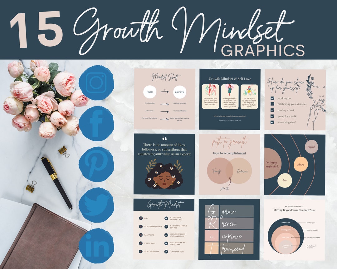 15 Growth Mindset Feed Graphics Optimized for Instagram! Perfect for ...