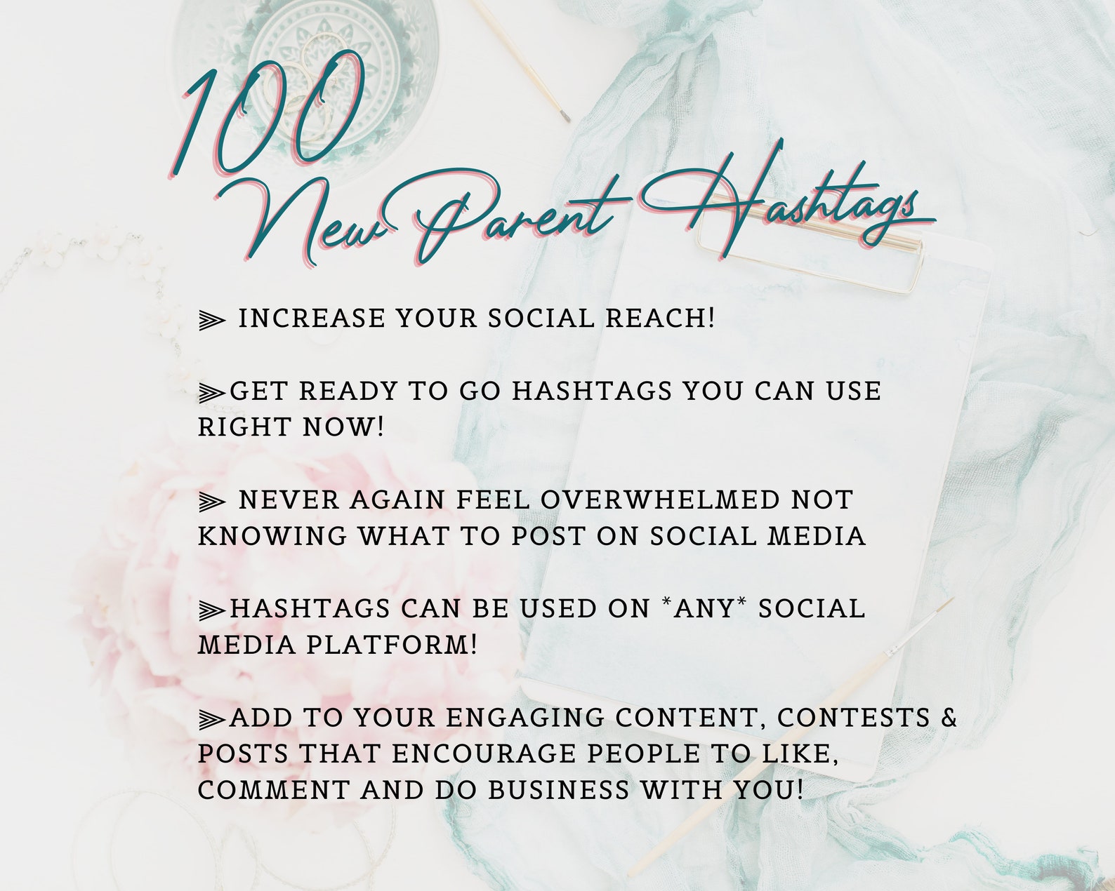 100 New Parent Hashtags to Increase Your Social Audience. Perfect for ...