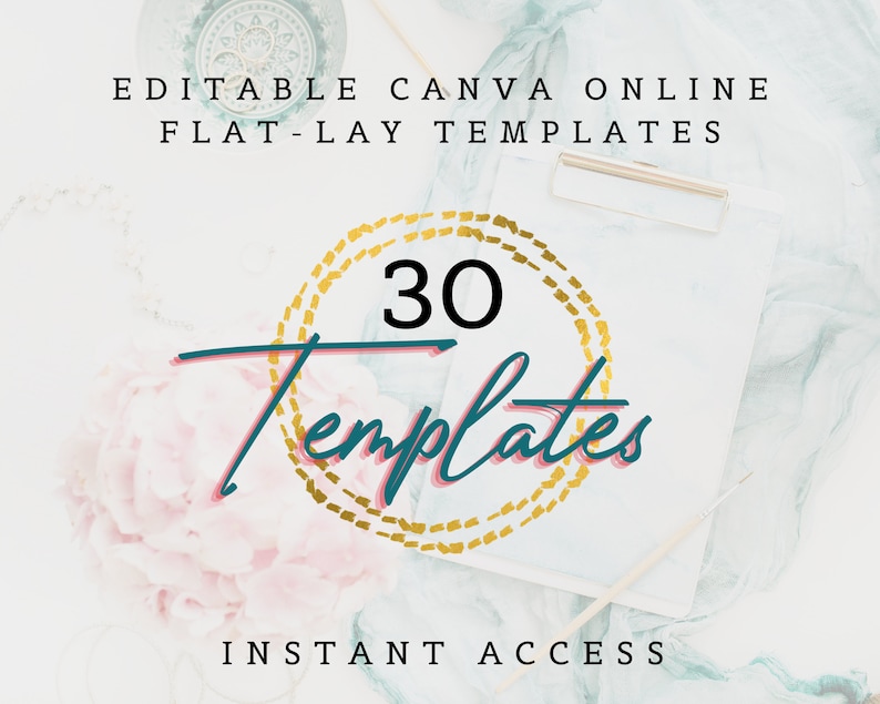 CANVA Editable Flat-lay and Mock-up Templates - Drag and Drop Flat-lay ...