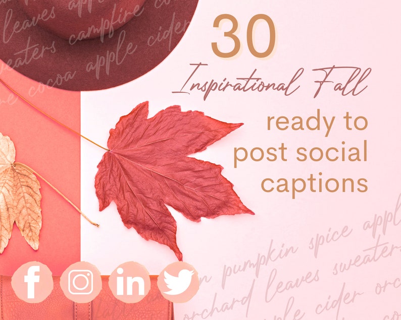 30 Inspirational Fall Social Posts Done for You! Share Your Love for ...