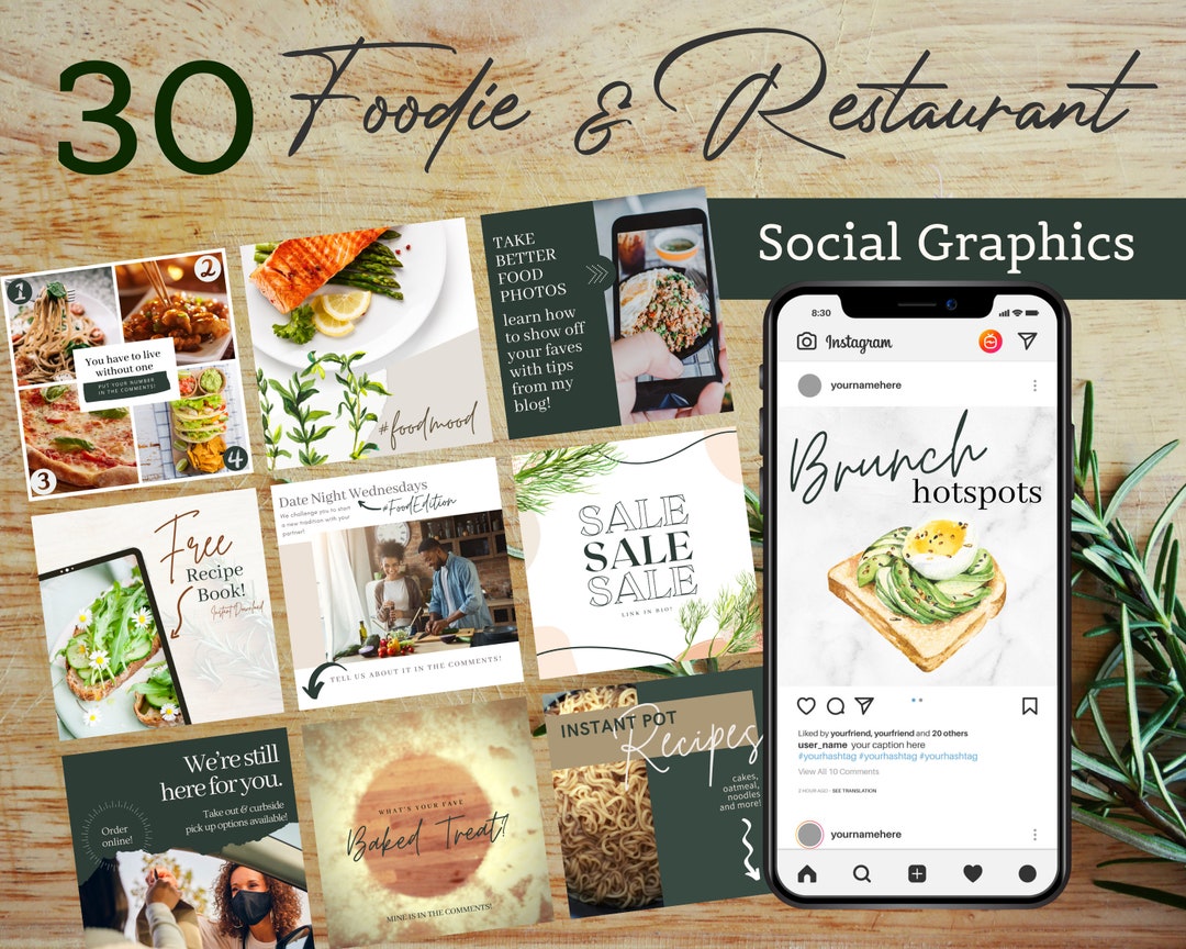 30 Foodie Inspired Social Graphics - the Perfect Food Graphics, for ...