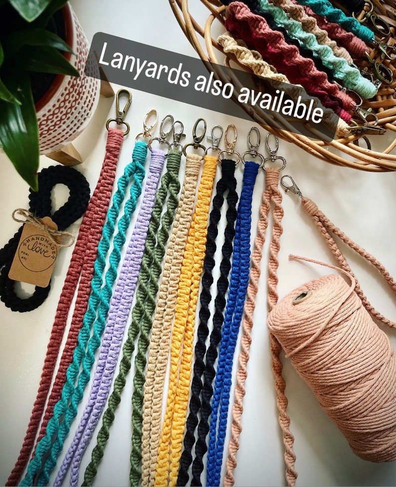 Macrame Wristlet | Macrame Key Fob, Wristlet, Lanyard, Boho Wristlet ...