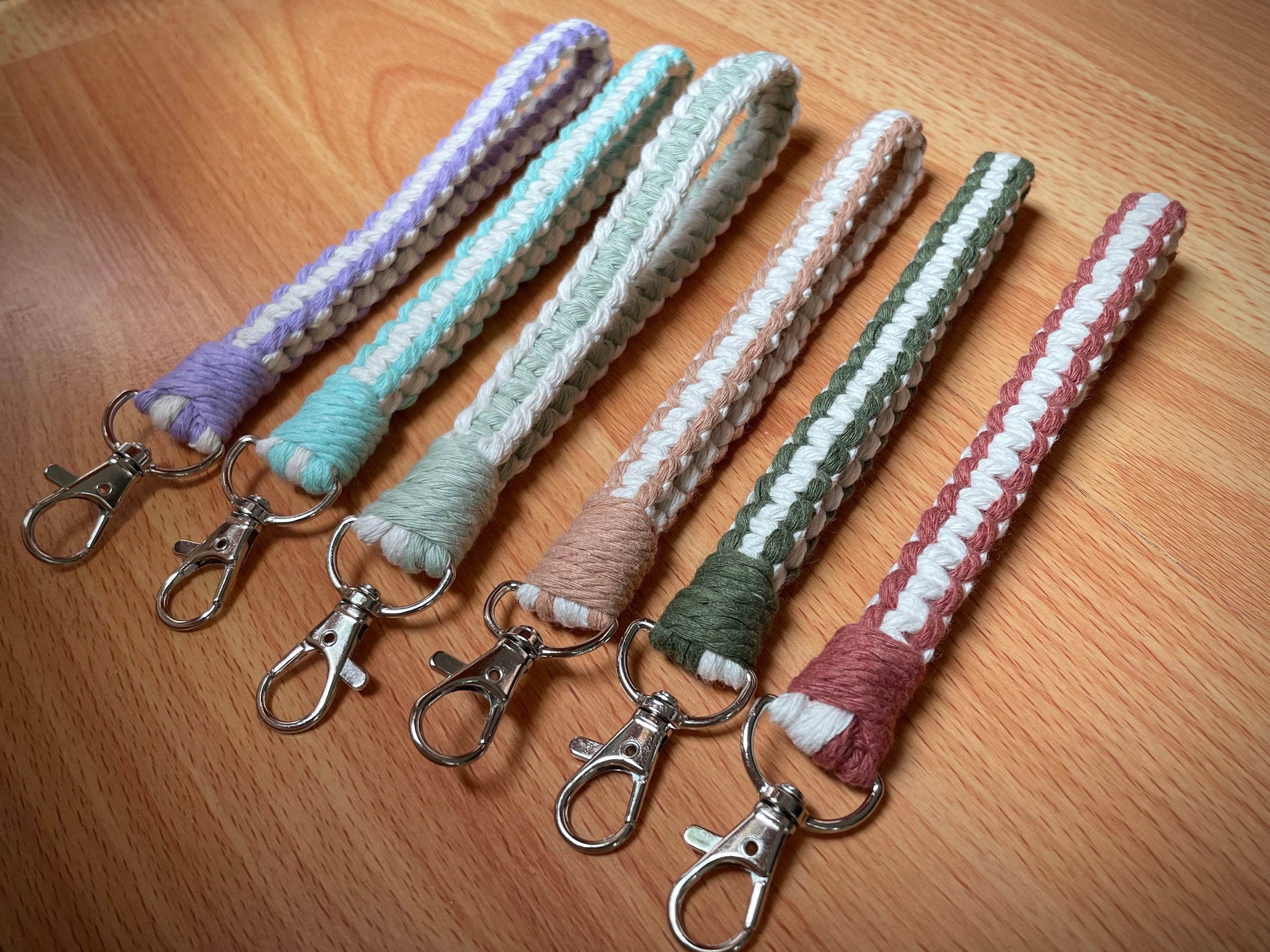 MACRAME WRISTLET Macrame Key Fob Wristlet Macrame - Etsy