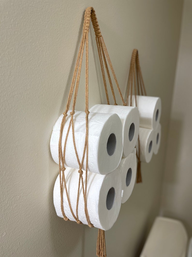 Macrame Toilet Paper Roll Holder Macrame Roll Holder Macrame | Etsy