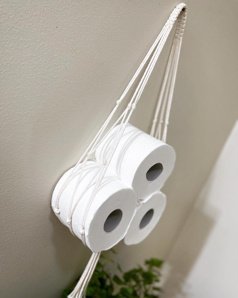 Macrame Toilet Paper Roll Holder Macrame Roll Holder Macrame | Etsy