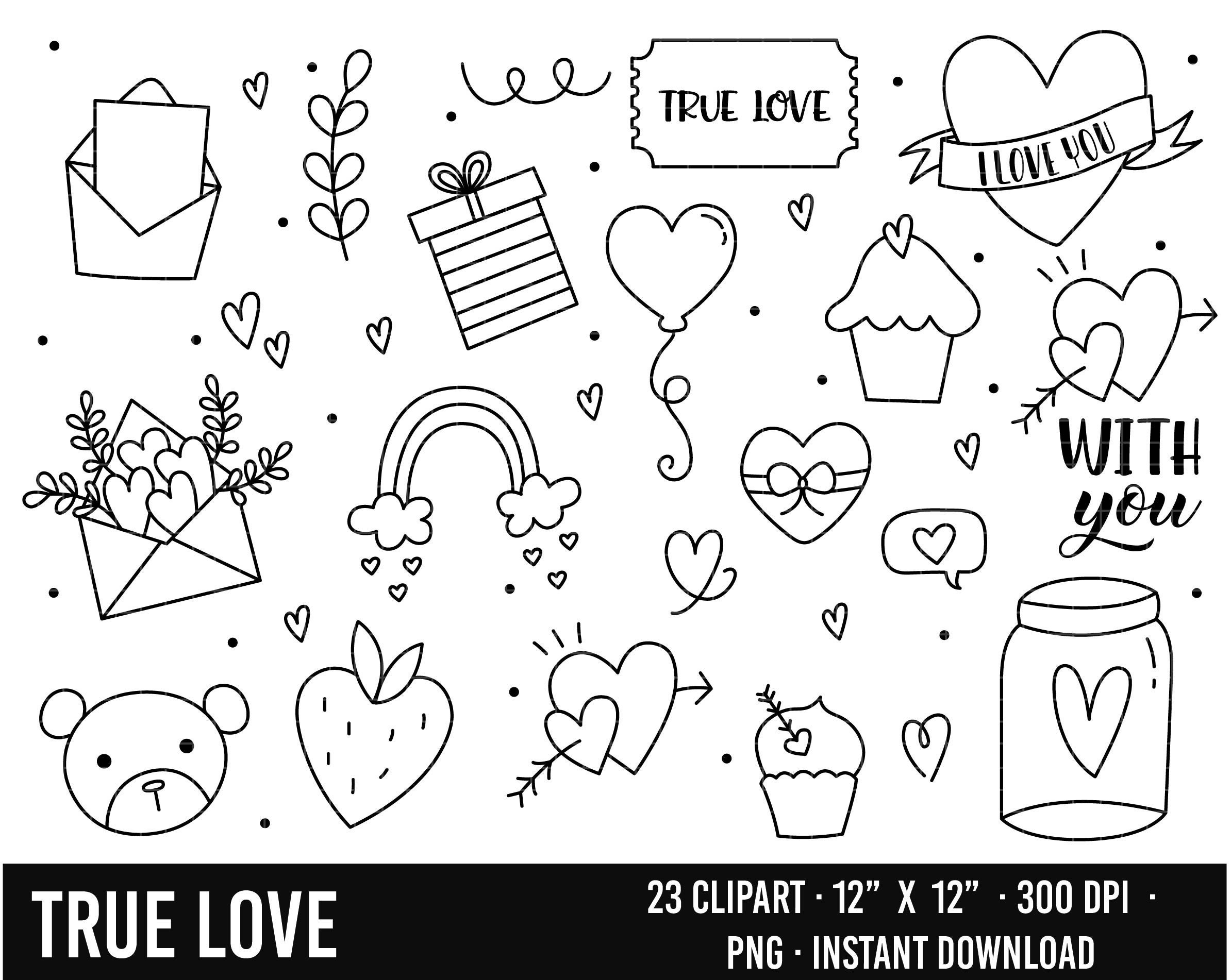 Cod01-love Cliparts/valentine's Day Clip/true Love - Etsy