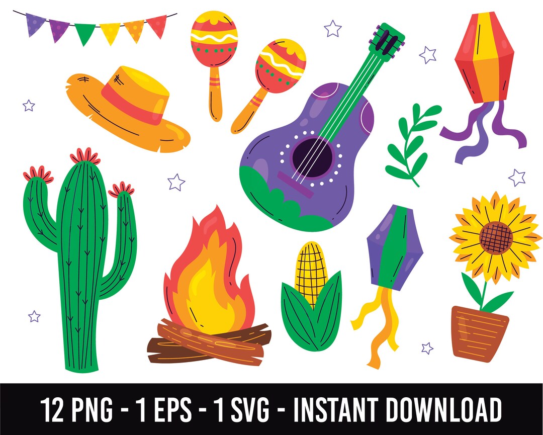 COD164-Festa junina Clipart /festa junina Clipart/junina - Etsy Österreich