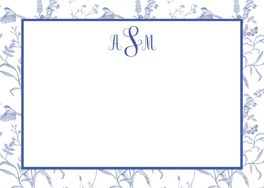 Custom Monogram Stationery | Blue Williow - Etsy