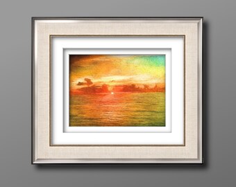 Color Block Sunrise - Etsy
