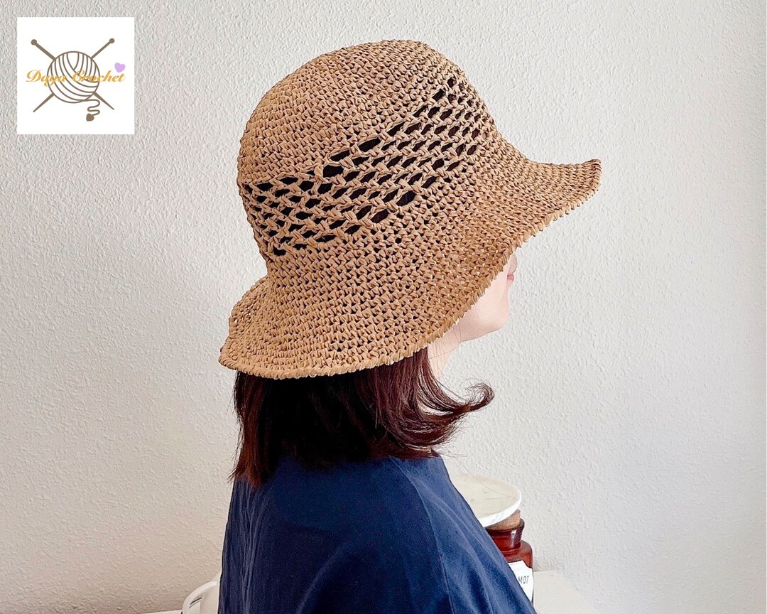Crochet PDF Raffia Net Hat - Etsy