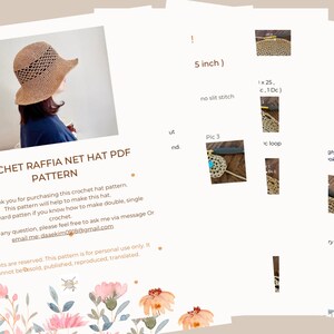 Crochet PDF Raffia Net Hat - Etsy