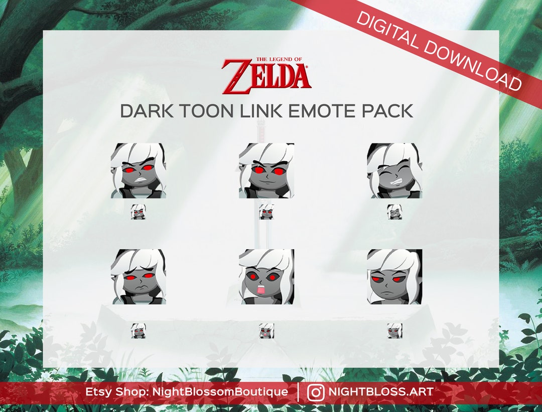 Dark Link Emotes Twitch Emotes Discord Emotes Twitch - Etsy