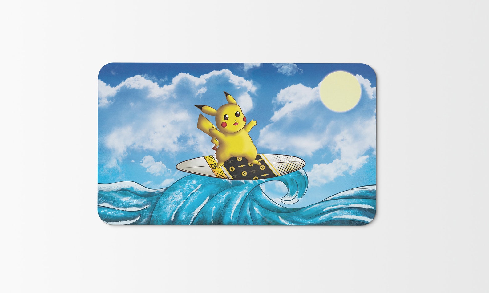 Surfing Pikachu Pokemon Playmat Desk Mat Computer Desk Mat Office Mat ...