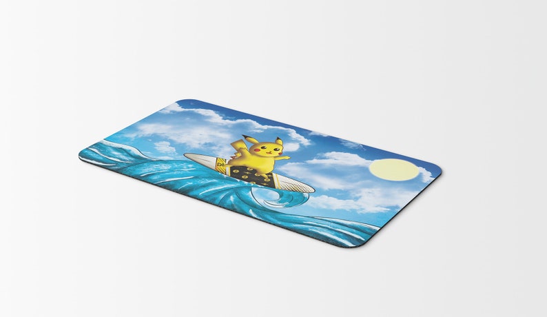 Surfing Pikachu Pokemon Playmat Desk Mat Computer Desk Mat Office Mat ...