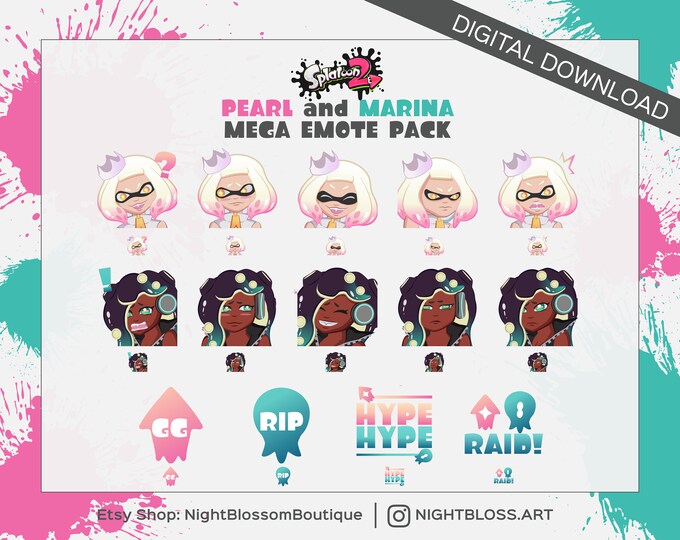 Splatoon Emotes Twitch Emotes Discord Emotes Video Games Twitch Discord ...