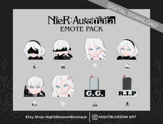 Nier Automata Emotes Twitch Emotes Discord Emotes Twitch - Etsy UK