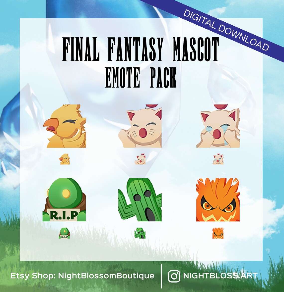 Final Fantasy Emotes Twitch Emotes Discord Emotes Videogames Twitch ...