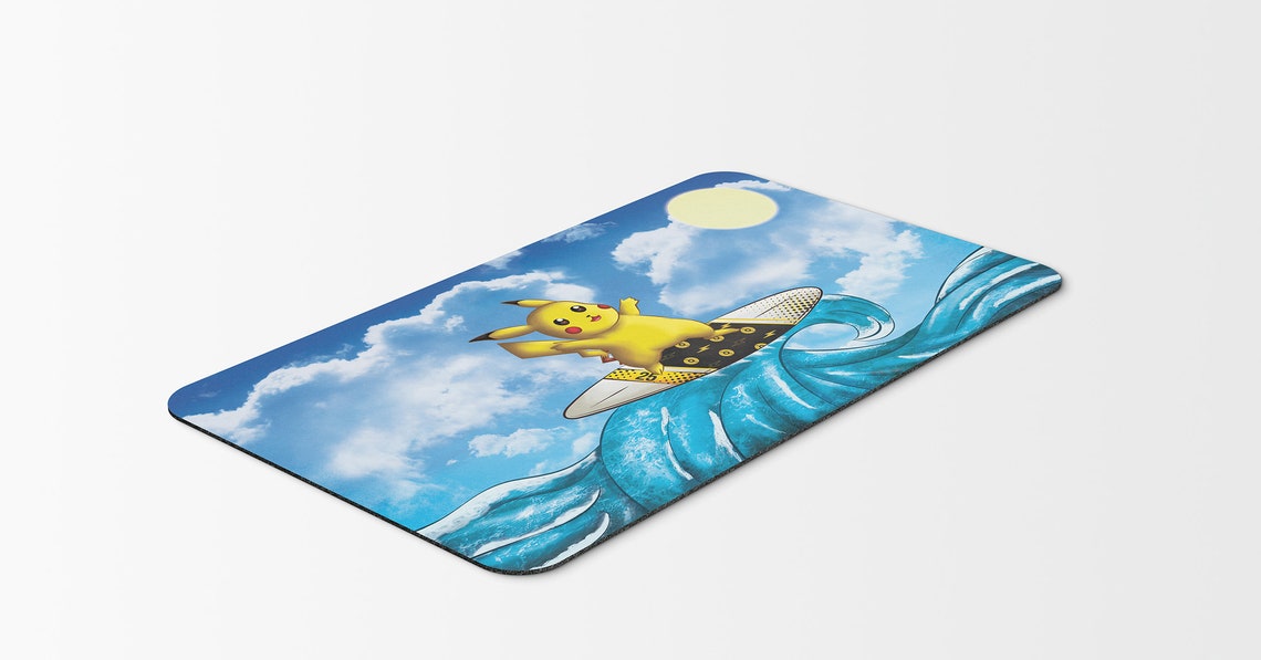 Surfing Pikachu Pokemon Playmat Desk Mat Computer Desk Mat - Etsy