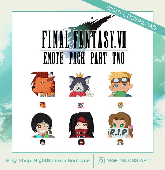 Final Fantasy VII Emotes Twitch Emotes Discord Emotes Video | Etsy