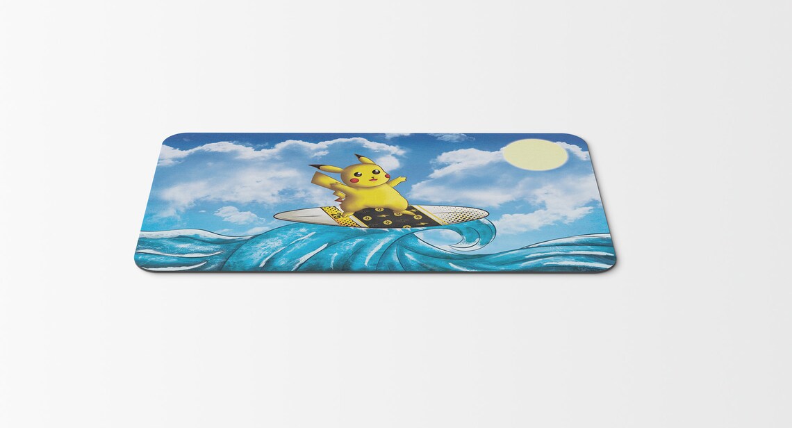 Surfing Pikachu Pokemon Playmat Desk Mat Computer Desk Mat - Etsy