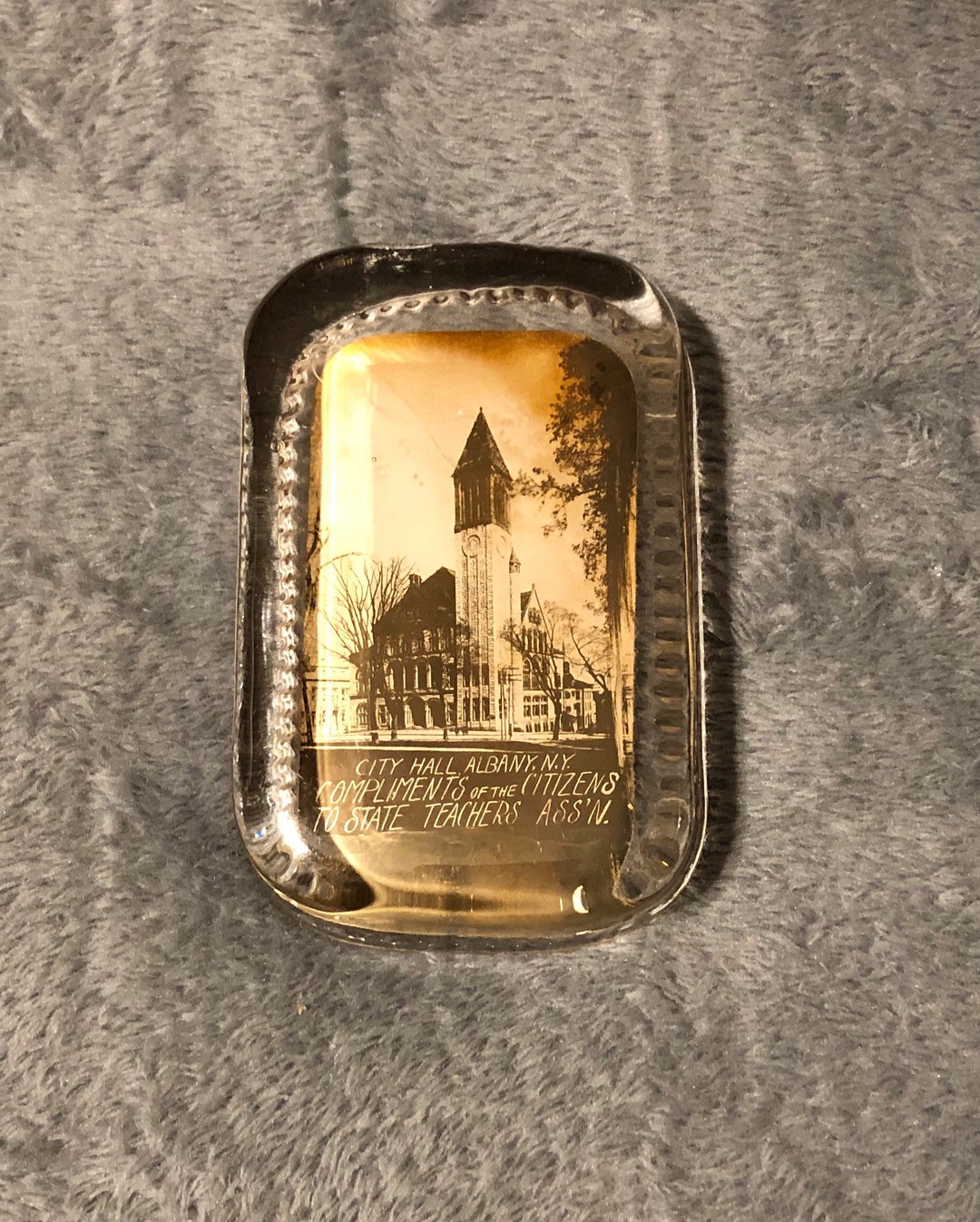 Vintage Paperweight Historic Photo of Albany, New York City Hall AC ...