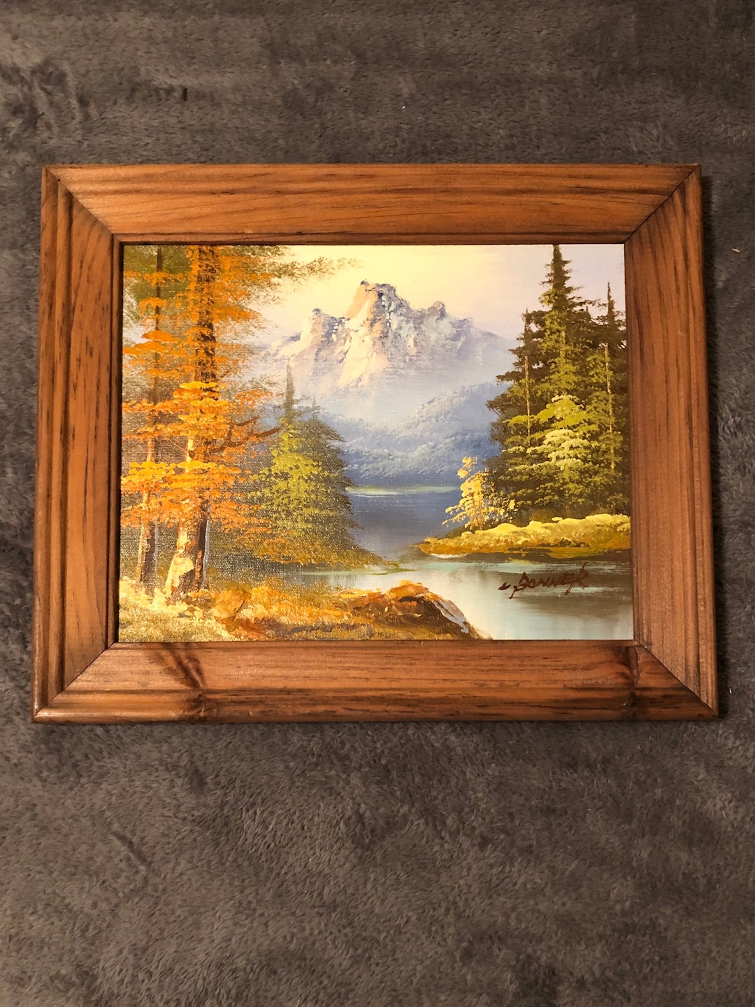 Vintage L. Bonner Mountain Landscape Painting - Etsy Norway
