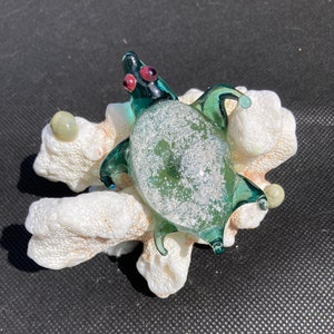 Turtle With Cremation Ashes in Glass, Custom Glass Made to Your Colors ...