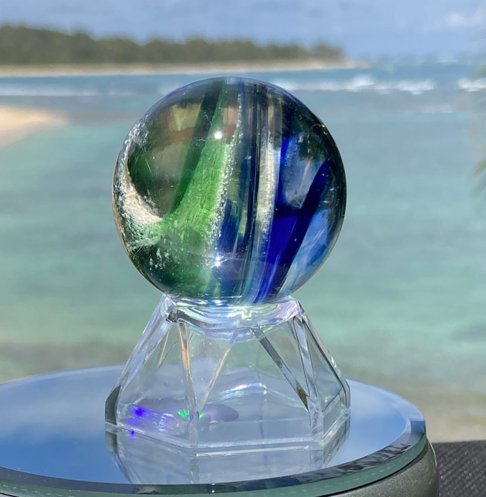 Memorial Sun Catcher, Cremation Ash in Glass, (cobalt Blue #4/emerald ...