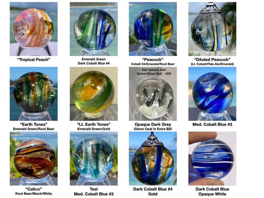 Sun Catcher COLOR CHARTS for Cremated Ashes in Glass 4 Different Color ...