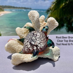 Turtle With Cremation Ashes in Glass, Custom Glass Made to Your Colors ...