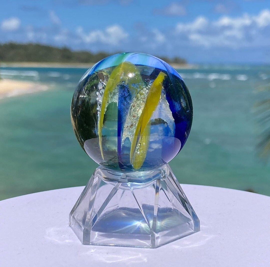 Memorial Sun Catcher, Cremation Ash in Glass, (color: Sunny Beach Day ...