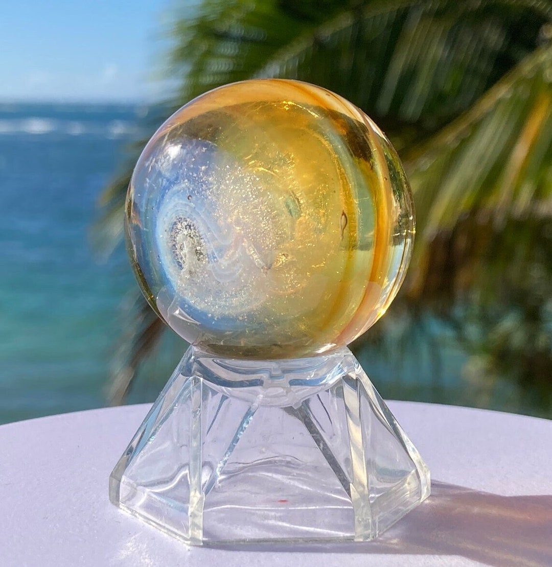 Memorial Sun Catcher, Cremation Ash in Glass (ginger/white Kitty) Stand ...