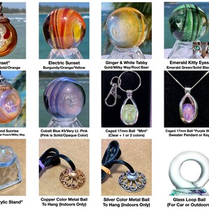 Sun Catcher COLOR CHARTS for Cremated Ashes in Glass 6 Different Color ...