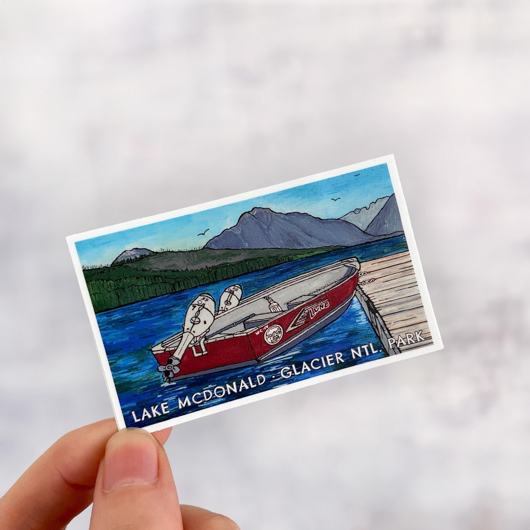 Lake Mcdonald, Glacier National Park Sticker, Montana Sticker, Montana ...