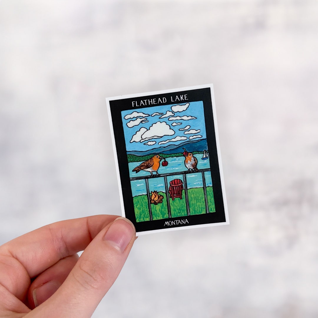 Flathead Lake Montana Sticker, Montana Gift, Flathead Cherries, Lake ...