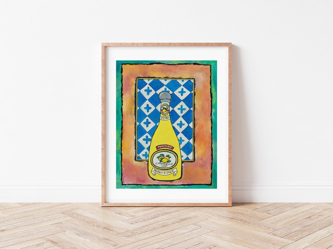 Limoncello Print, Italian Kitchen Art, Positano Art, Italy Lover Gift ...
