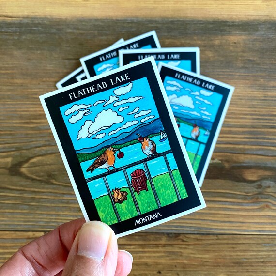 Flathead Lake Montana Sticker Montana Gift Flathead - Etsy