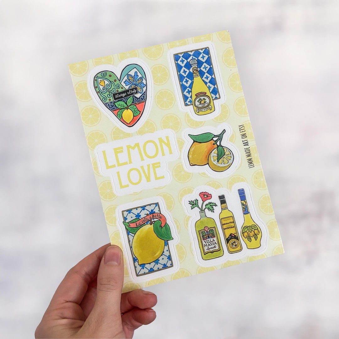 Lemon Sticker Sheet, Italy Sticker Art, Stickers for Journaling ...