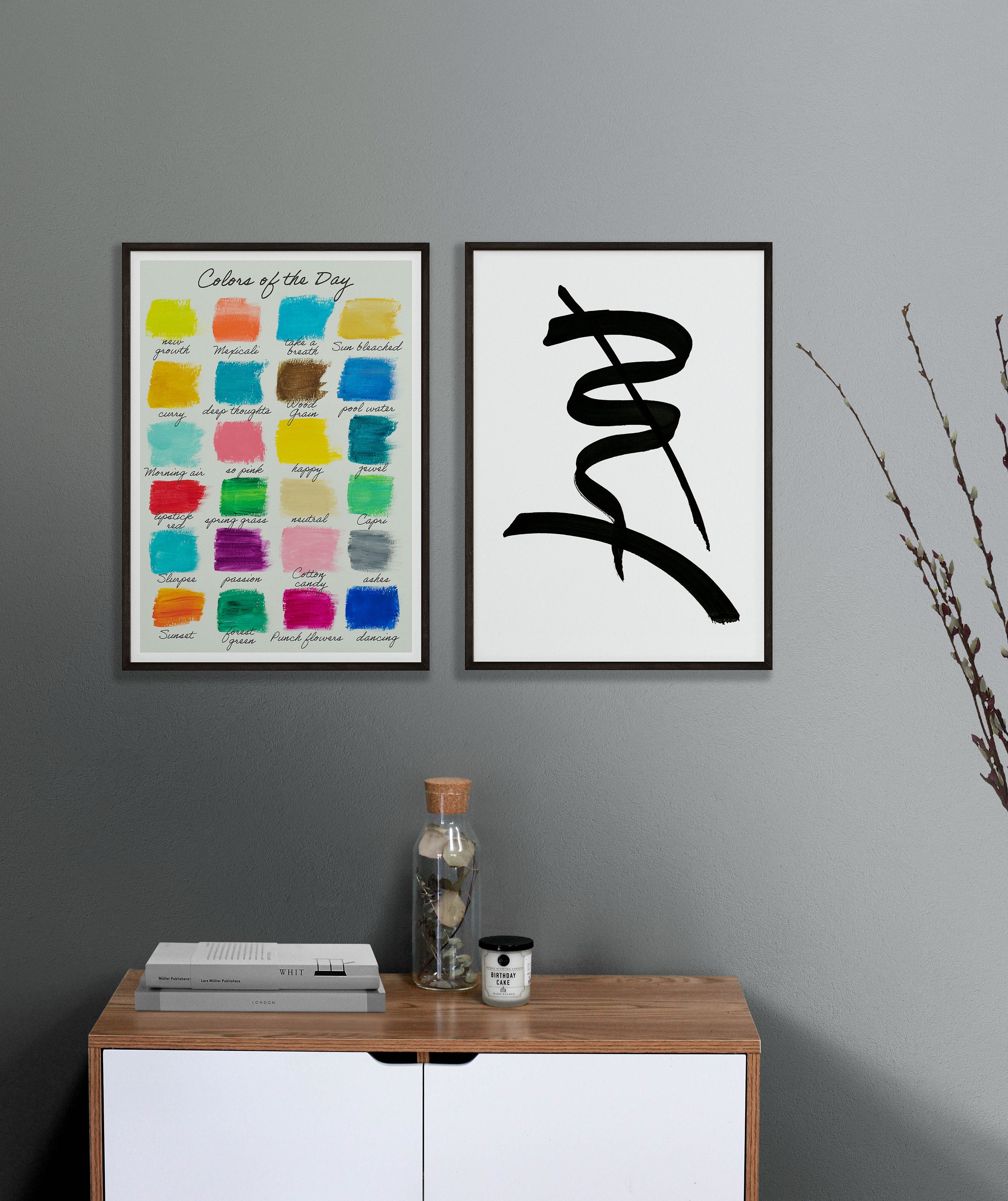 Paint Swatch Poster Multi Color Wall Print Artsy Gift Color | Etsy