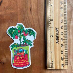 Tomato Can Sticker, Tomato Plant Art Print, Food Sticker, Italian Gift ...