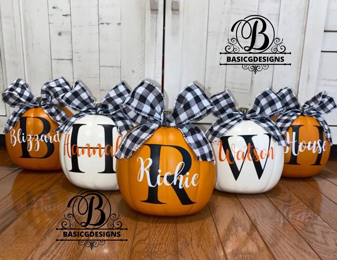 Small Pumpkins/ Fall/ Personalized Pumpkins / Fall Faux Pumpkins / Last ...