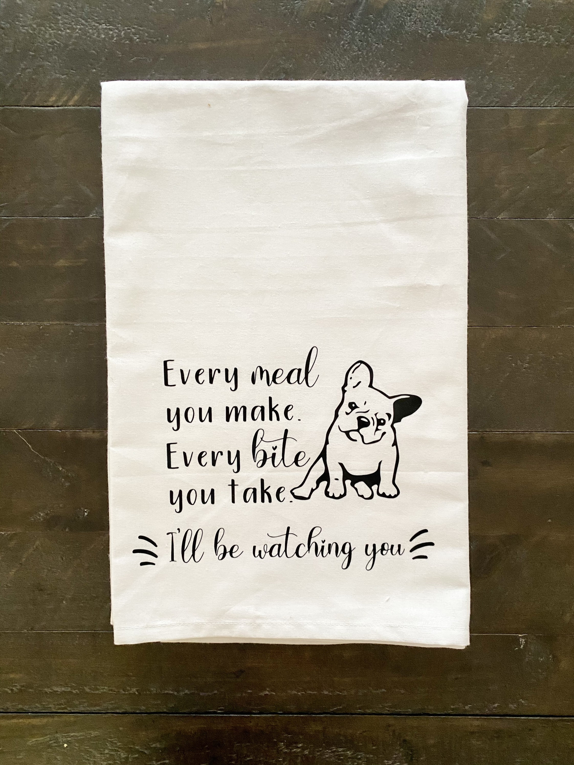 Dog Kitchen Towel Dog Kitchen Decor I'll Be Watching | Etsy