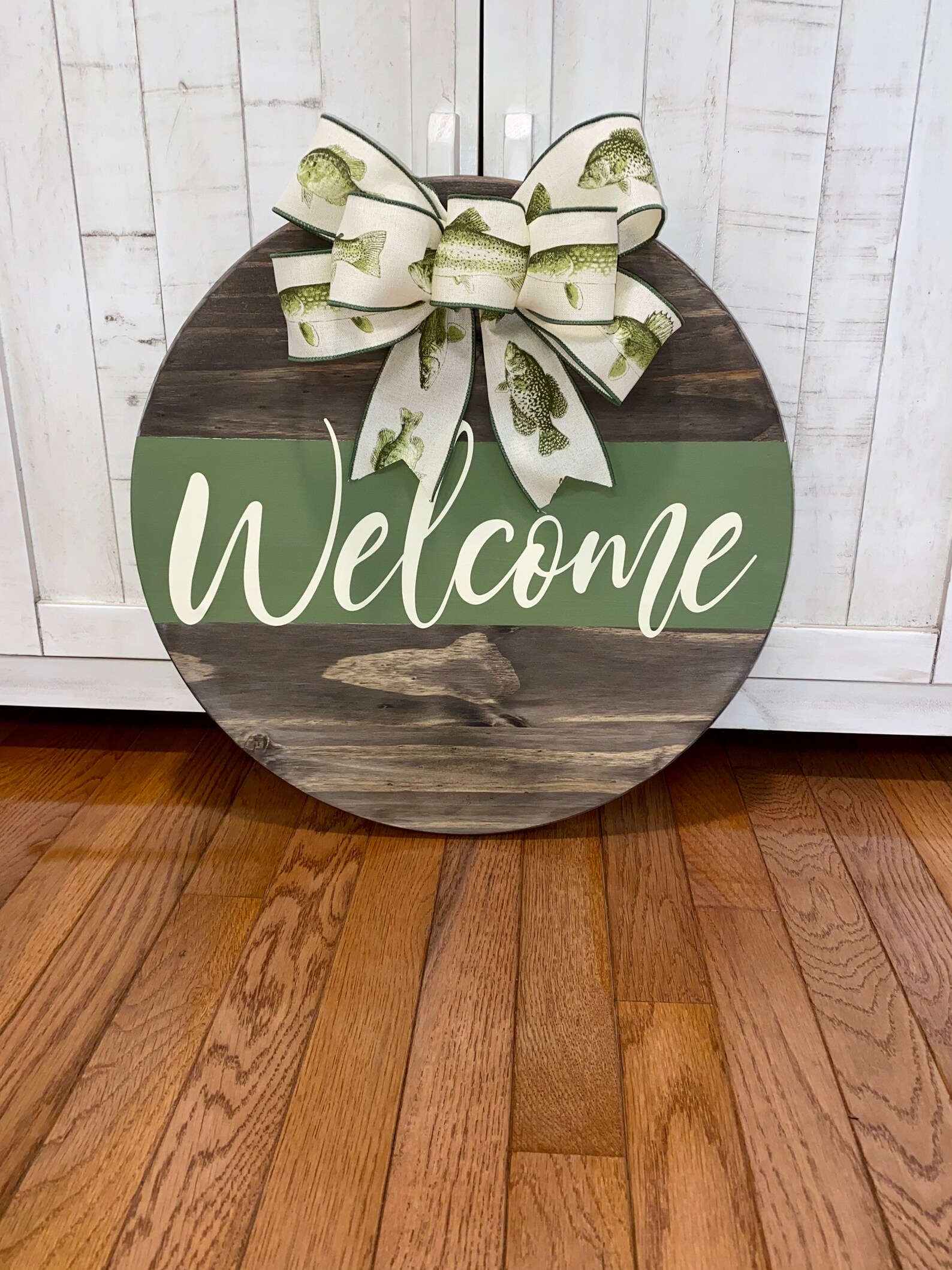 Welcome Fish Themed Door Sign With Fish Bow 18 Door Hanger - Etsy
