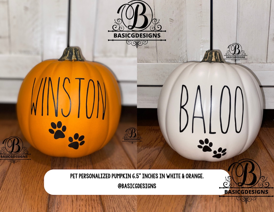 Small Pumpkins/ Fall/ Personalized Pumpkins / Fall Faux Pumpkins / Pet ...