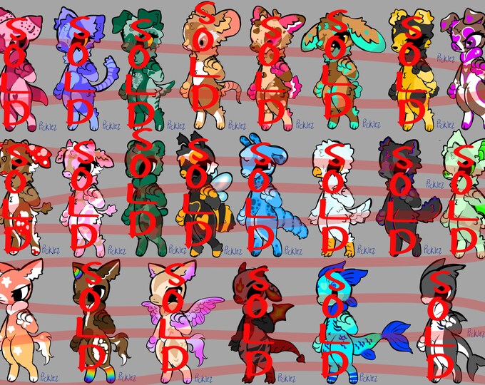 Fursuit Adoptable Batch - Etsy