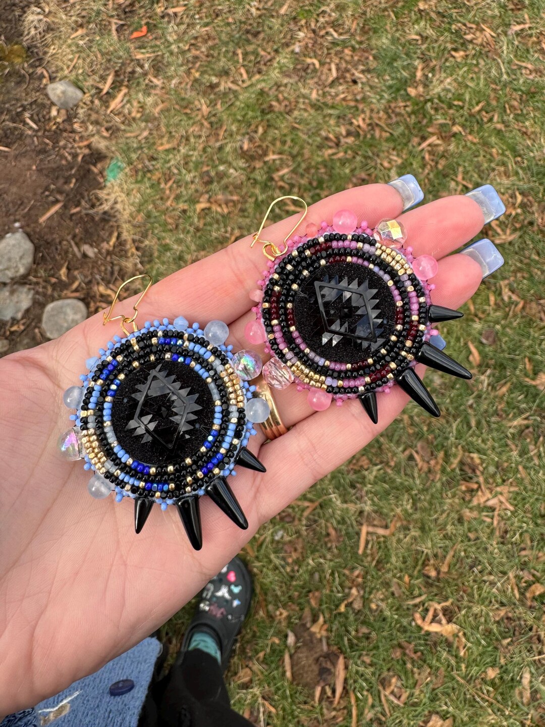 GUMMY BEAR EARRINGS| Mohawk Native Made Beadwork| Landscape Flat ...