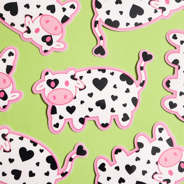 Cute Cow Stickers - Etsy